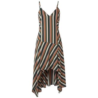 Trussardi Robe ray&eacute;e &agrave; bretelles - Femme - Robes - Brun - Taille: 38 FR