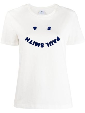 Paul Smith T-Shirt mit Logo-Print - Wei&szlig;