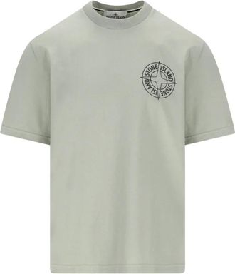 Stone Island Homme, Tops, Vert, Taille: L Logo T-shirt