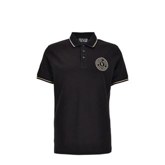 Versace Jeans Couture Logo Couture Polo Shirt - - Tops - Herren - Schwarzk - M