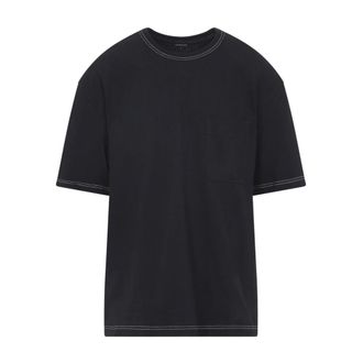 Christophe Lemaire Homme, Tops, Noir, Taille: S Boxy SS T-Shirt