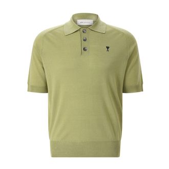 Ami Homme, Pulls, Vert, Taille: S Merino Polo