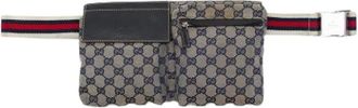 Gucci Sac banane en toile Pre-owned - Femme - Pre-owned - Bleu - Taille: ONE Size