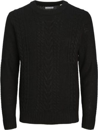 Jack & Jones Jack & Jones Pull en Tricot pour Homme, Blanc-Gris, S