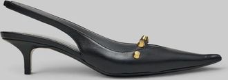 Balenciaga Midnight City Leather Pumps with Studs