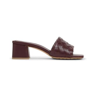 Bottega Veneta Femme, Chaussures, Rouge, Taille: 38 EU Kitten Heel Mule Sandal