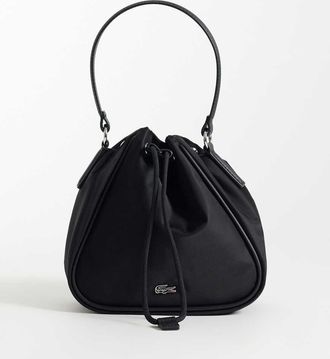 Lacoste Beuteltasche in Schwarz mit Schulterriemen