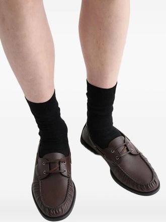 Jil Sander Loafer aus gewalktem Leder - Braun