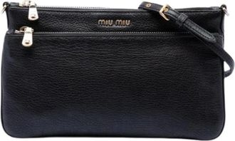 Miu Miu Sac bandouli&egrave;re Pre-owned - Femme - Pre-owned - Noir - Taille: ONE Size