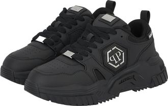 Philipp Plein Low-Top Sneaker - Lo-Top Turnschuhe Hexagon - Gr. 39 (EU) - in Schwarz - f&uuml;r Damen