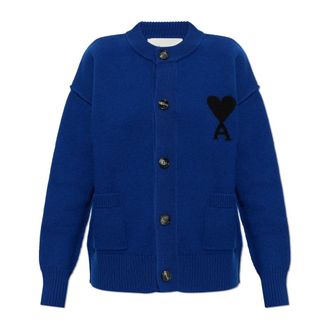 Ami Femme, Pulls, Bleu, Taille: 44 FR Cardigan Ami de Coeur