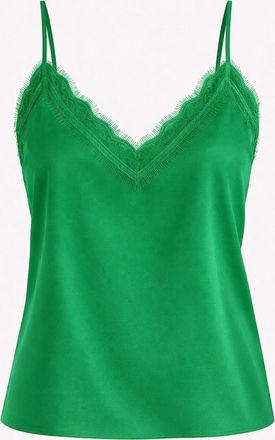 Worldclassca Top Spaghetti Lace Trim Top