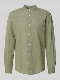 Only & Sons Slim Fit Leinenhemd aus Leinen-Mix mit Kaschmir-Anteil Modell CAIDEN