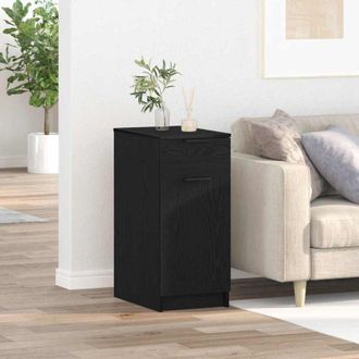 vidaXL Vidaxl - Meuble de bureau Ch&ecirc;ne noir 33 x 50 x 75 cm Bois ding&eacute;nierie