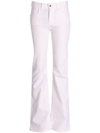 Emporio Armani jean &eacute;vas&eacute; &agrave; patch logo - Blanc