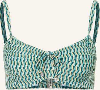 Cyell Cyell B&uuml;gel-Bikini-Top Groovy Graphic gruen