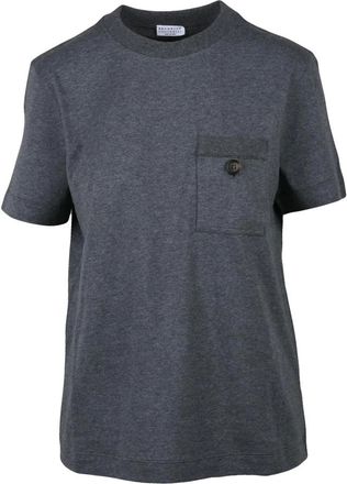 Brunello Cucinelli Femme, Tops, Gris, Taille: 38 FR Brunello Cucinelli tshirt