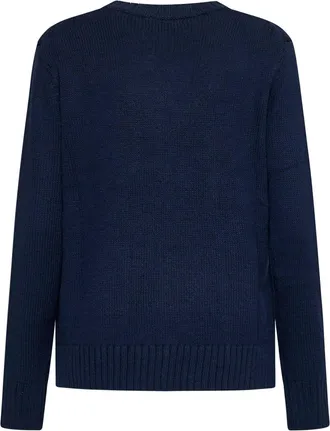 Polo Ralph Lauren Intarsia-Knit Bear Motif Sweater - Navy