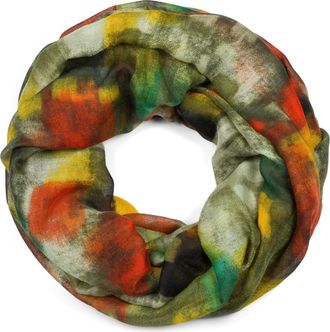styleBREAKER Schlauchschal Loop Schal mit buntem Pinselstrich Muster