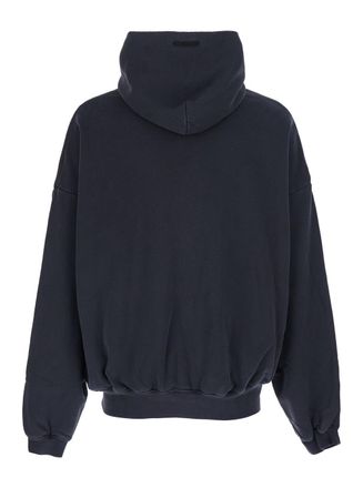 Fear of God Mens Hoodie With Maxi Logo - Black Cotton Sweatshirts Sweater