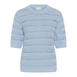 Kaffe Rundhals-Strickware - - Knitwear - Damen - Blau - S