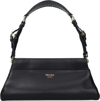 Prada Encha&icirc;n&eacute; Femmes Sac Bandouli&egrave;re Cuir Noir