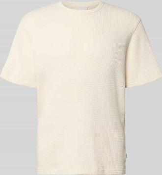 Forét T-Shirt mit Logo-Stitching und Rundhalsausschnitt