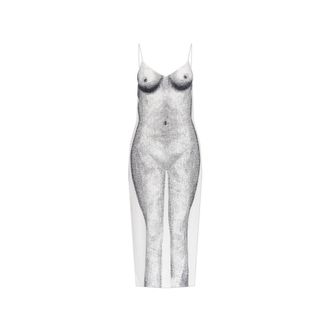 Moschino Tr&auml;gerkleid - - Dresses - Damen - Grau - L