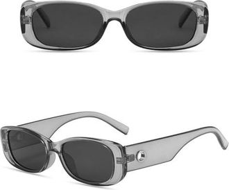 Generic Lunettes de soleil vintage modernes pour femmes, lunettes de soleil de forme ovale, lunettes de soleil UV pour femmes, gris 2026