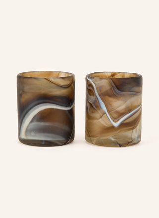 House Doctor House Doctor 2er-Set Teelichthalter Hdkae braun