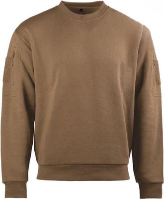 Mil-Tec Tactical Sweatshirt Rundhals - Rundhals Sweater mit Oberarmtaschen & Kopfhörerausgang - Taktischer Pullover für Freizeit, Outdoor. Training - Sweatshi