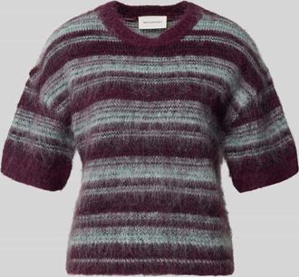 Moss Copenhagen Regular Fit Strick-Pullover aus Woll-Mix Modell Lycie