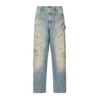 Golden Goose Homme, Jeans, Bleu, Taille: M Jean Denim Bleu avec Coupe Oversize