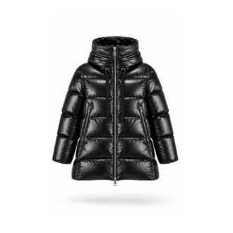 Emma & Gaia Femme, Vestes, Noir, Taille: 48 FR Piumino svasato imbottito