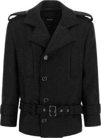 Pinko Kurzer Mantel - Schwarz