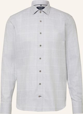 Olymp Olymp Signature Flanellhemd Casual Tailored Fit grau