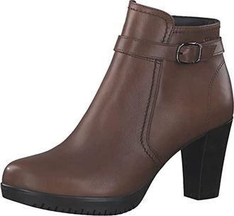 Tamaris Femme Bottines, Dame Bottines,Demi-Bottes,Bottine,Haut de la Cheville,Fermeture &eacute;clair,Cognac,41 EU