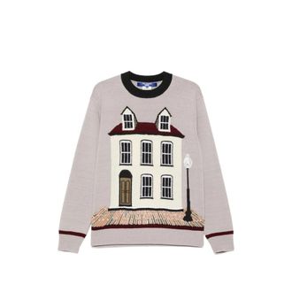Junya Watanabe House-graphic Crew-neck Sweater