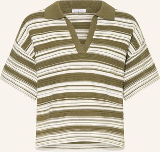 Mrs & Hugs Mrs & Hugs Strick-Poloshirt gruen