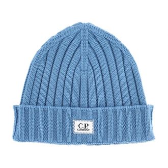 C.P. Company Rippstrick-Wollm&uuml;tze mit Frontlogo - - Accessories - Herren - Blau - ONE SIZE