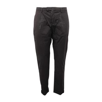 BRIGLIA 1949 Pinstripes Slim Hose Made in Italy - - Trousers - Herren - Schwarzk - 2XL
