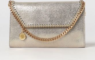 Stella McCartney Mini sac Falabella Wallet on Chain argent&eacute; en Eco Alter Mat
