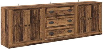 vidaXL vidaXL Buffets avec tiroir 3 pcs Bois ancien 210 x 35,5 x 67,5 cm