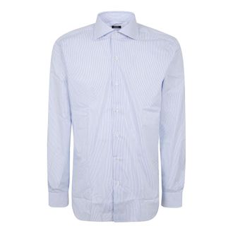 Barba Homme, Chemises, Bleu, Taille: L Neck Shirt