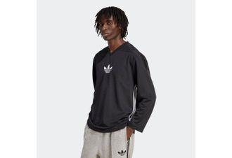 adidas Originals Langarmshirt ADIDAS ORIGINALS ADICOLOR MESH LONGSLEEVE regul&auml;rer Schnitt, pflegeleicht, mit Rundhalsausschnitt