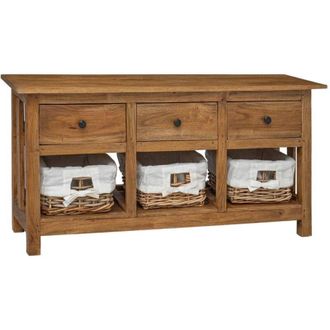 vidaXL Buffet bois dacajou massif 100x30x50 cm Vidaxl