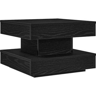vidaXL Vidaxl - Table basse rotative à 360 degrés noir 50x50x34,5 cm