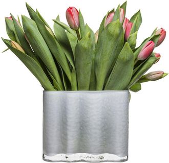 Sagaform Siluett Glasvase, Glas, Transparent, 19 x 19 x 16 cm