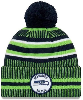 New Era ONF19 Sport Knit M&uuml;tze Seattle Seahawks Gr&uuml;n Blau, Size:ONE Size