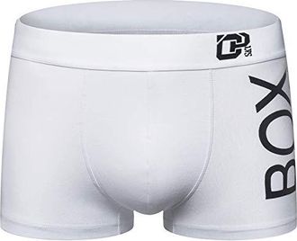 Generic Short pour homme - Confortable - Taille U - Coton - Boxer de sport - Taille U - Confortable - Respirant - Pour homme, Blanc., L